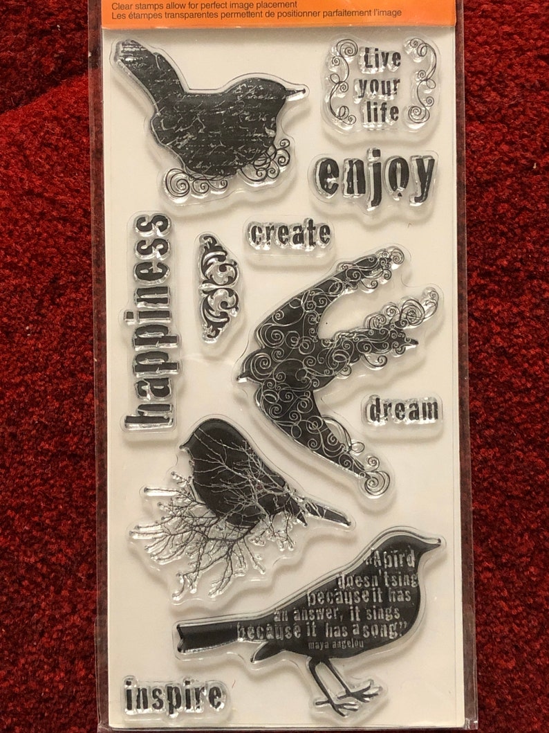 8 Options of Fiskars Clear Stamps Sets- Peacock/roam/celebrate Family ...