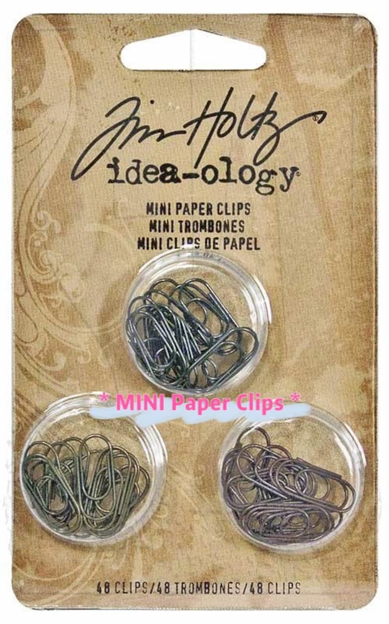 5 Options of Tim Holtz Ideaology - MINI Paper Clips/jump Rings/gumdrops ...