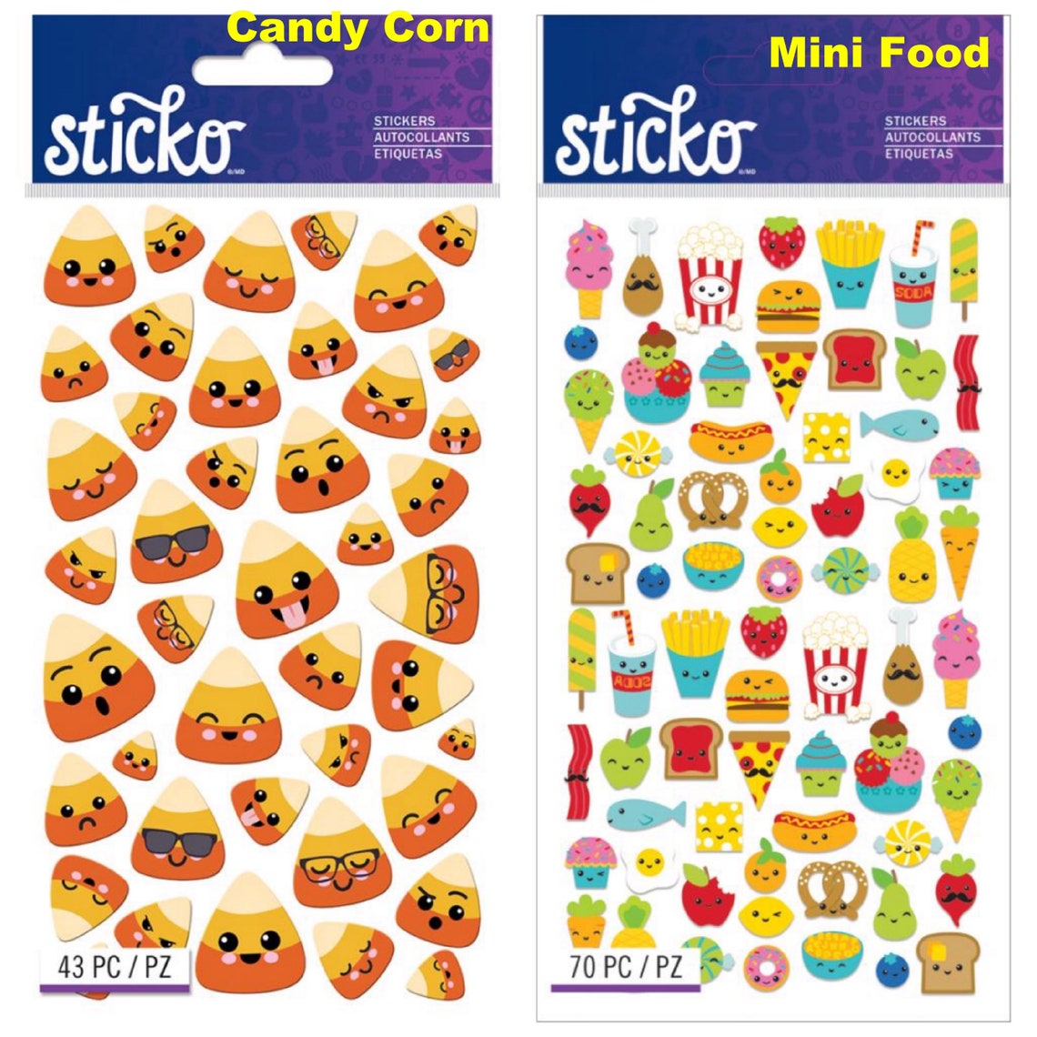 12 Styles of Cute Stickers by Sticko - Coffee/mini Road Trip/donuts ...