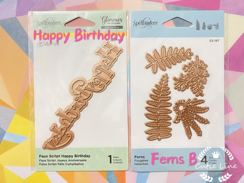 Small Cutting Dies Sets - Card Background Die/label Set/happy Birthday ...