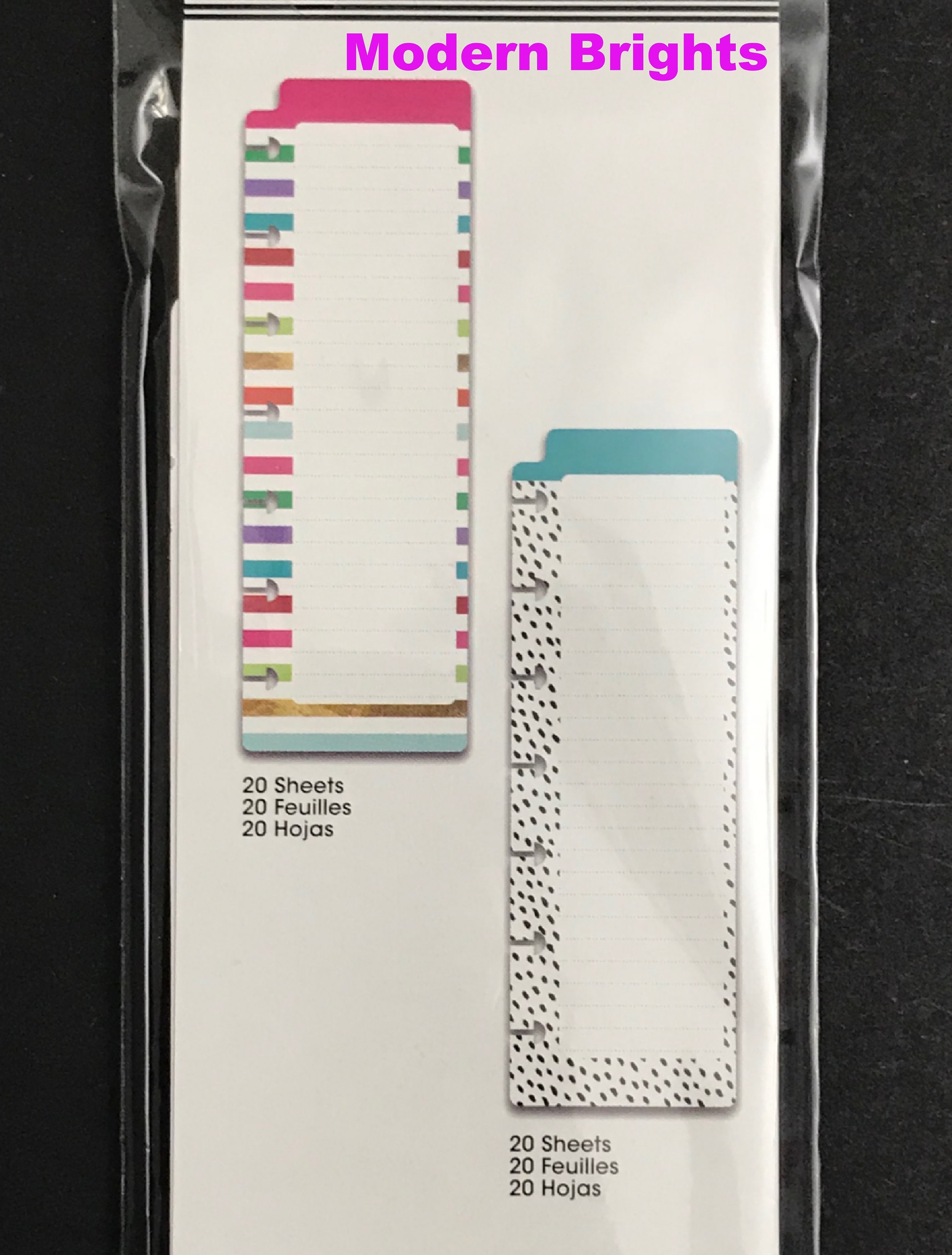 3 Styles of Happy Planner Sticky Notes Modern Brights / | Etsy