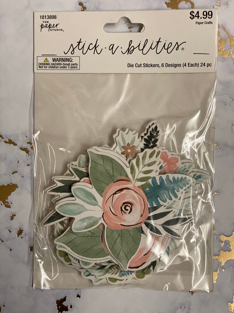 5 Options of Die Cut Stickers From the Paper Studio 24pc/pkg - Etsy