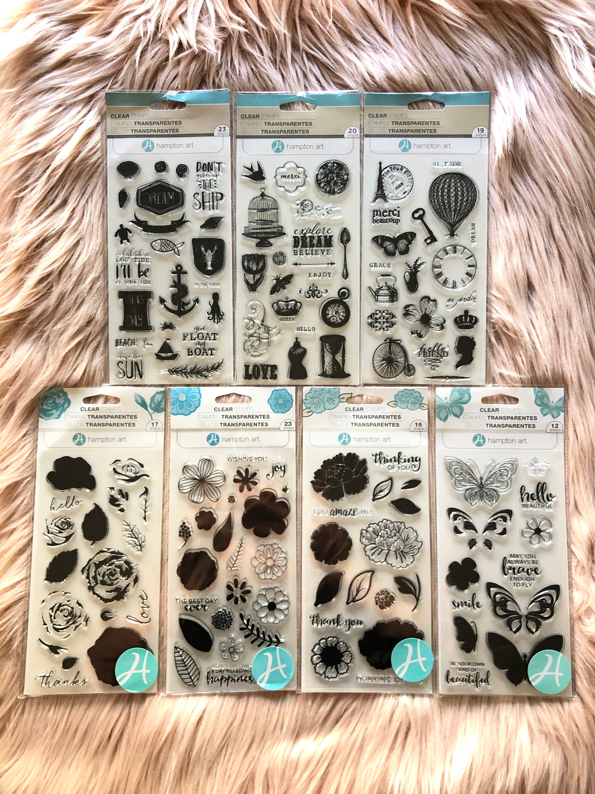 7 Options Clear Stamps by Hampton Art-layer Stamps Sets-4 | Etsy