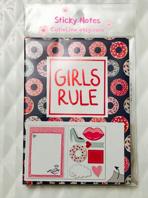 Girls Rule Donuts Sticky Notes by Recollections 160pc/pack | Etsy