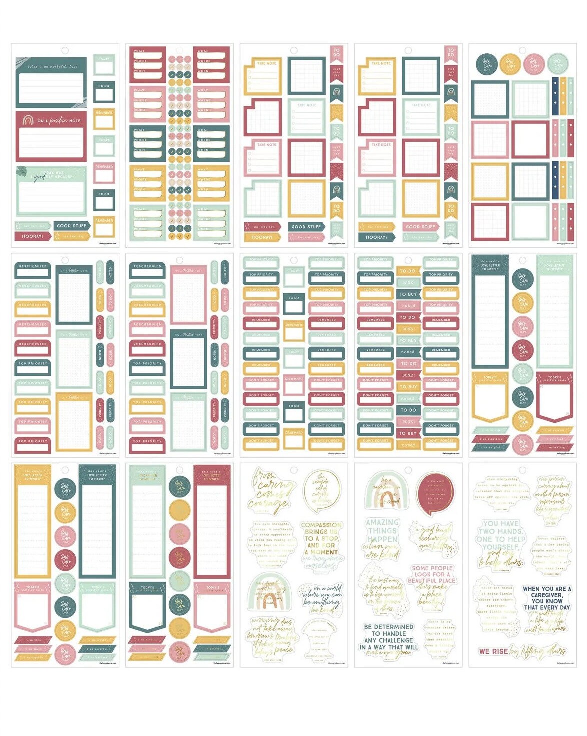 Happy Planner Stickers Pack - 1009 Essential Planning/ 1508 Tiny Icons ...