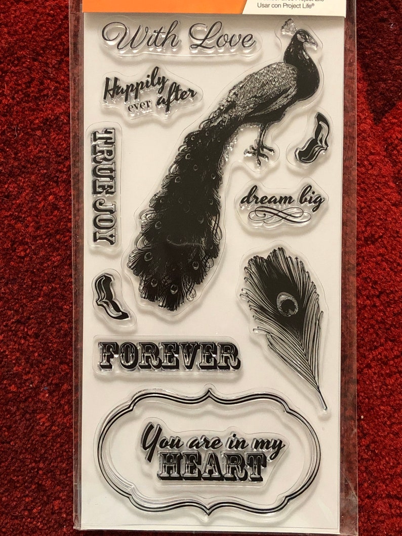8 Options of Fiskars Clear Stamps Sets- Peacock/roam/celebrate Family ...