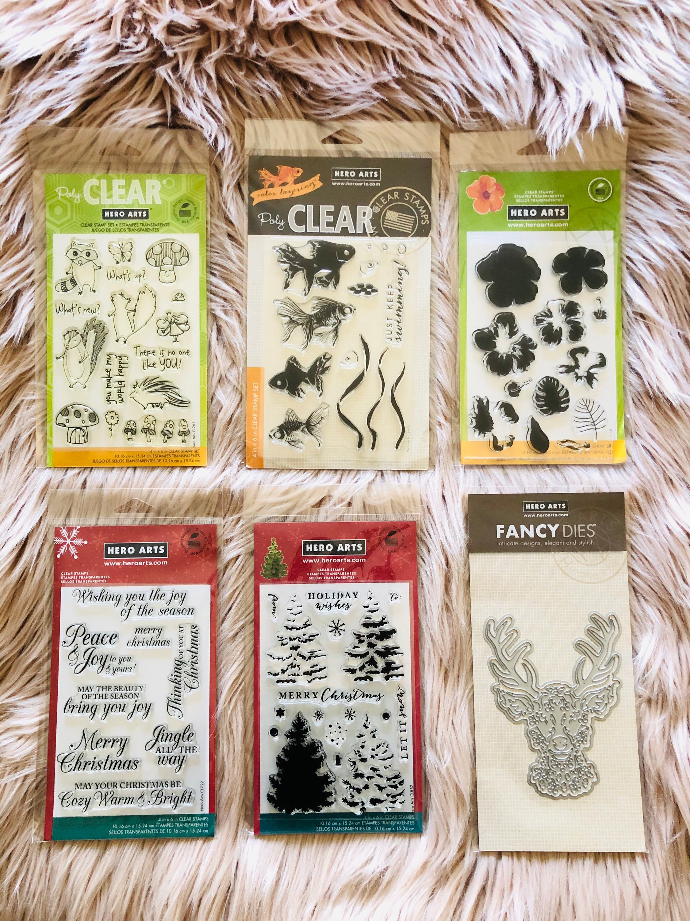6 Options of Hero Arts Stamps Dies Sets -4.5”x8”-cute Creatures/layer ...