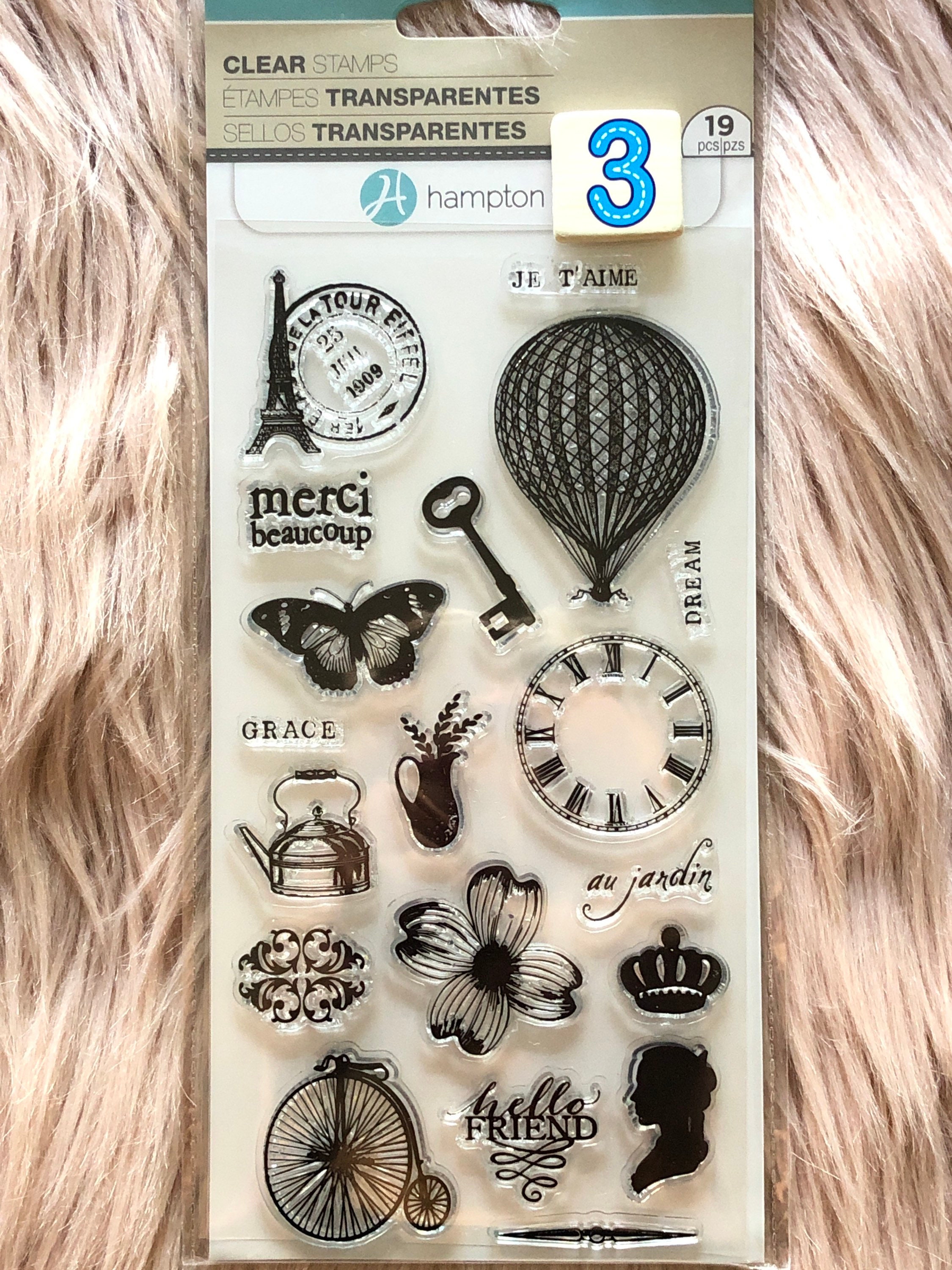 7 Options Clear Stamps by Hampton Art-layer Stamps Sets-4 1/4”x10 ...
