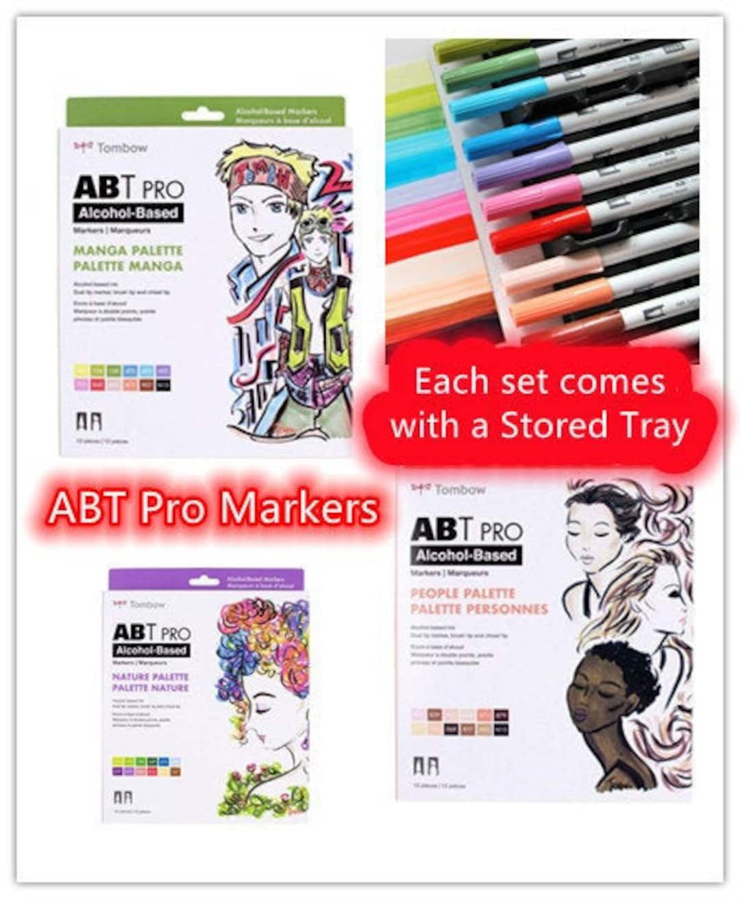 3 Options of Tombow ABT Pro Markers Palettes - Manga/nature/people ...