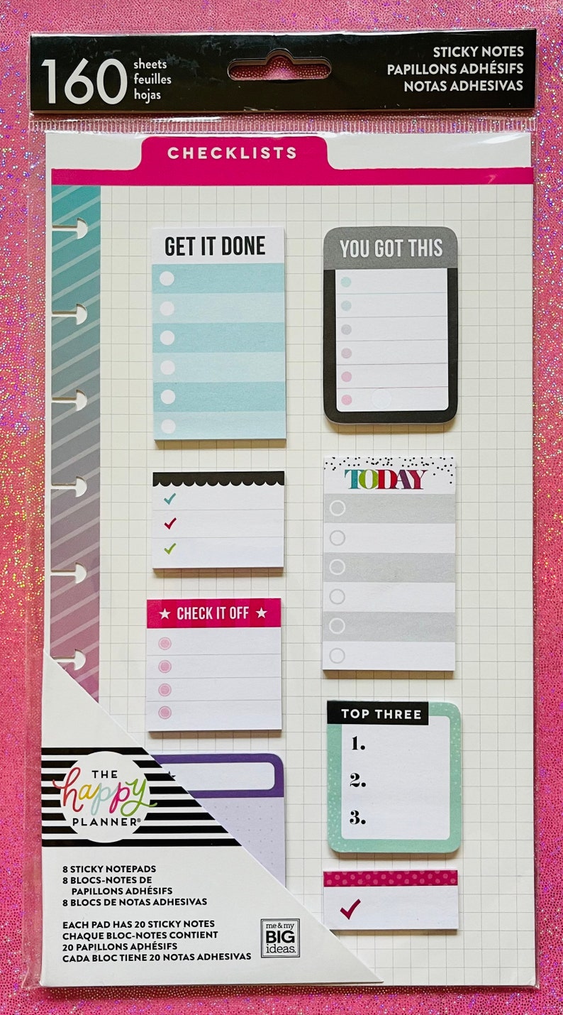 Happy Planner Sticky Notes Appointments/homelife/checklists - Etsy