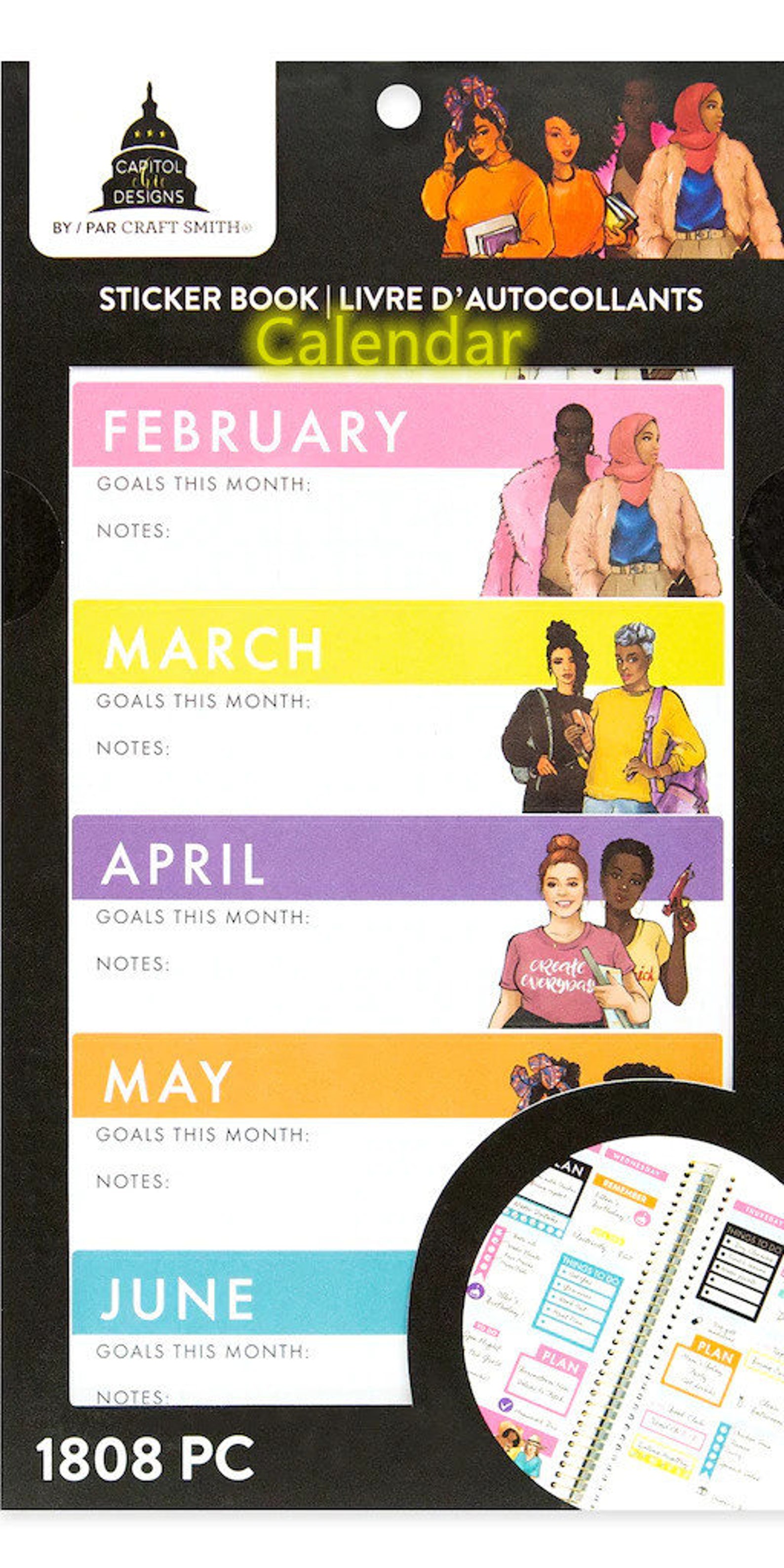 Capitol Chic Designs Sticker Books by Craft Smith-black & - Etsy