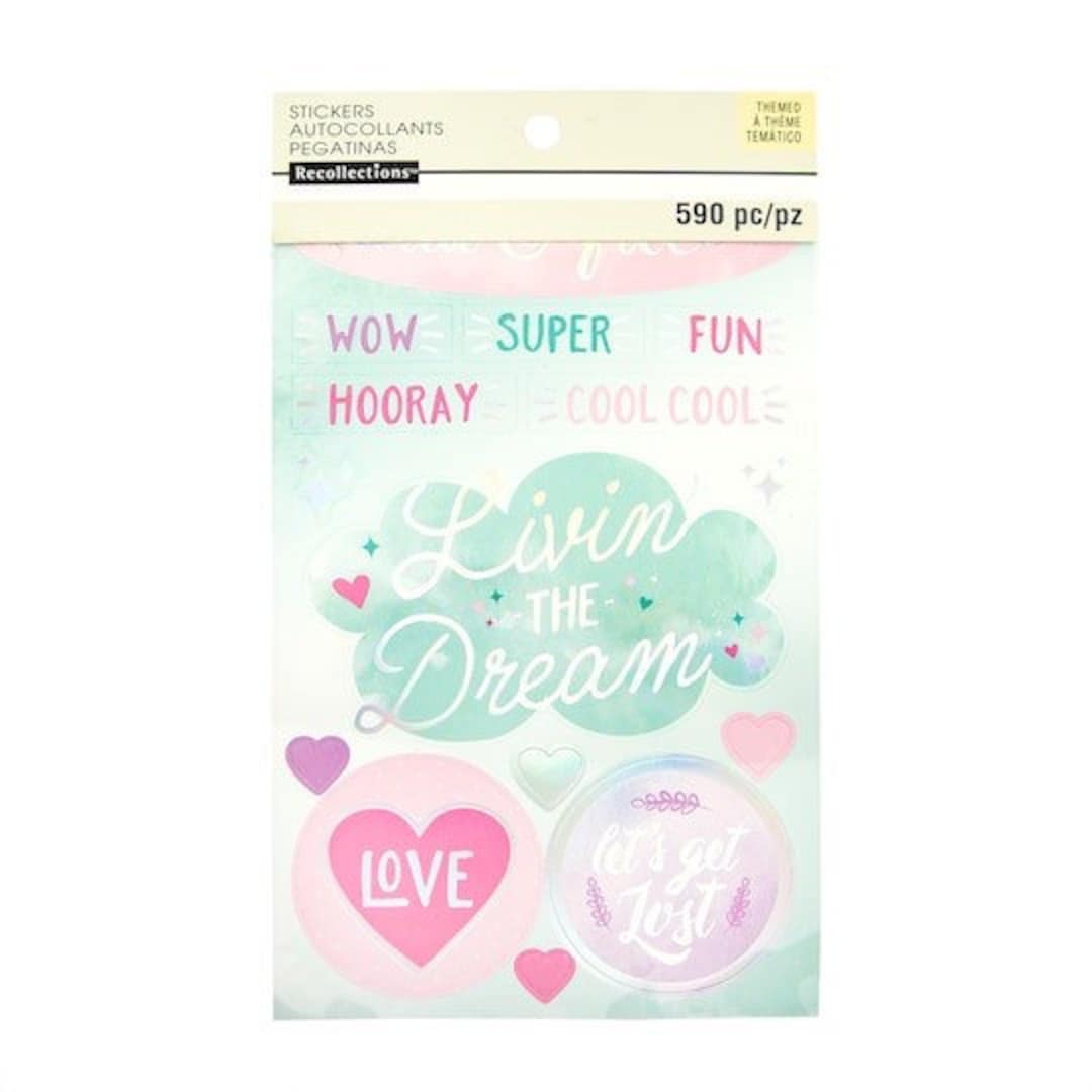590pc Just Sayin’ Sticker Book by Recollections - 24 Sheets of Fun ...