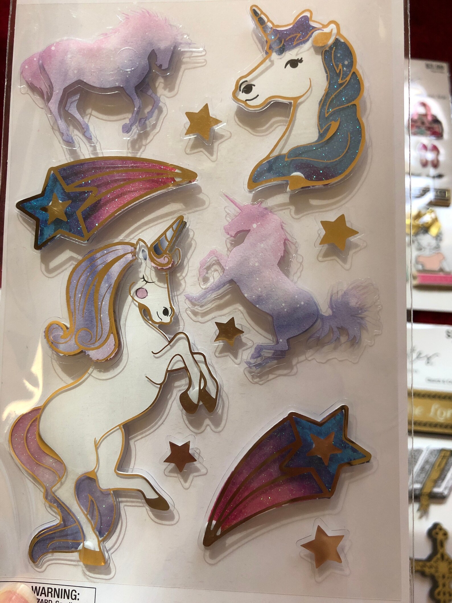 Bundle of 6 3d-dimensional Stickers by the Paper Studio - Etsy