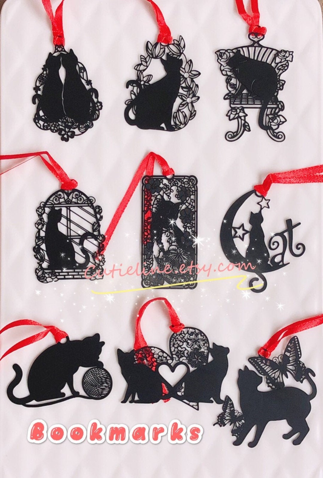 9 Options of Black Thin Metal Cats Bookmarks - Pagemarks/bookmarks/page ...