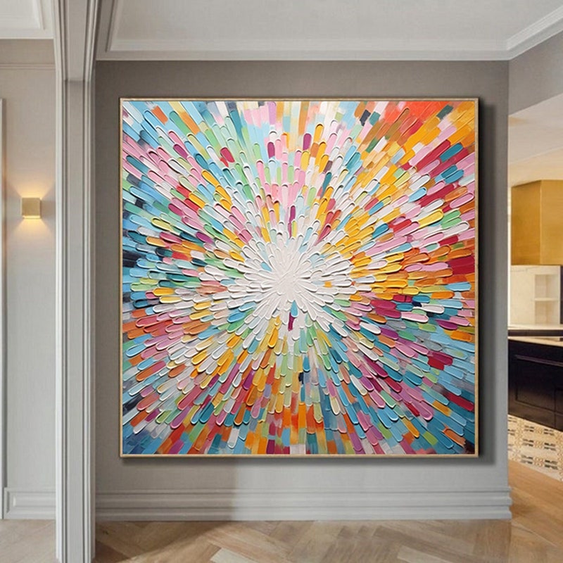 Large Colorful Art - Etsy