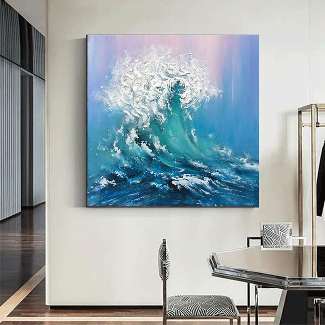 Abstract Ocean Waves Paintingoriginal Sea Abstract Oil - Etsy