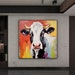 Abstract Original Cow Artwork,cow Painting on Canvas,extra Large ...