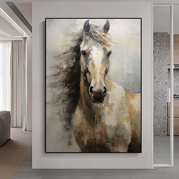 Abstract Horse Painting On Canvas