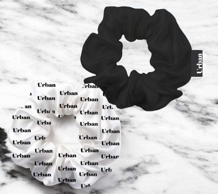 Custom Hair Scrunchies W/ Brand Label| Promotional Scrunchies | Branded ...
