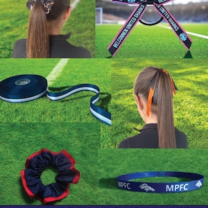 Sport Hair Bows | Netball Ribbon | Sport Team Hair Ribbon | Netball ...