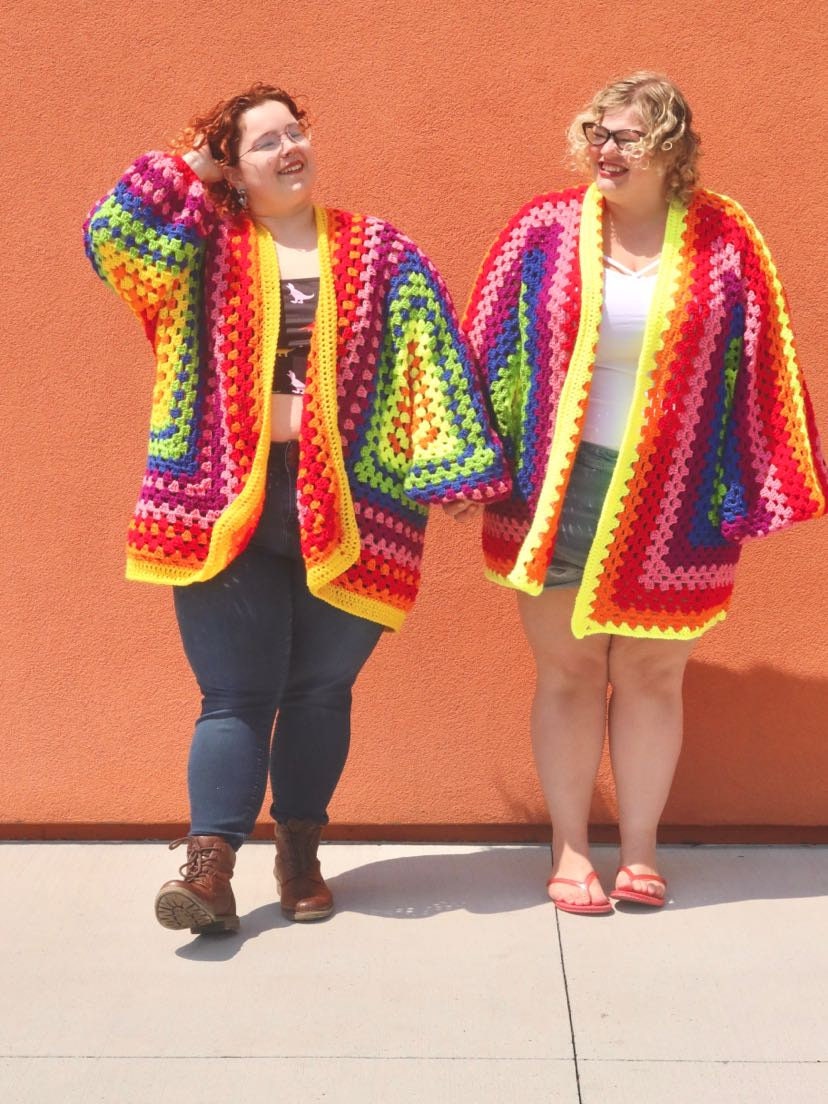 Rainbow Cardigan Oversized Plus-size - Etsy