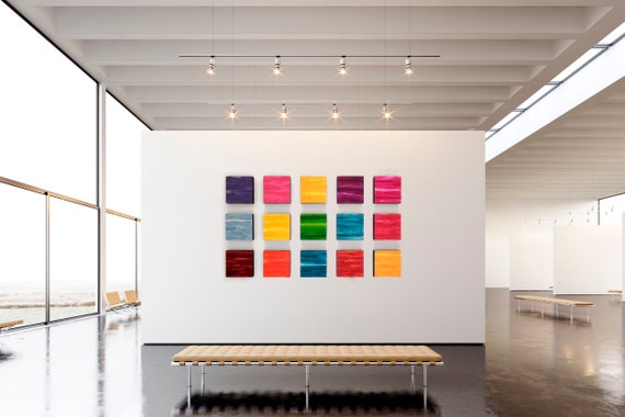 Lobby Art Office Art Colorful Wall Sculptures Installation | Etsy