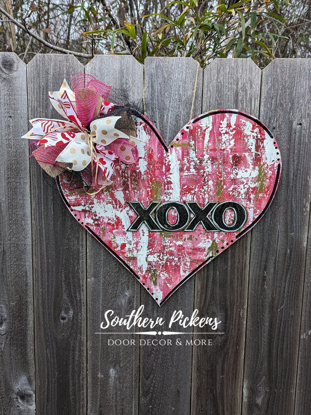Heart Door Hanger, Abstract Heart, Valentine XOXO Heart Door Hanger ...