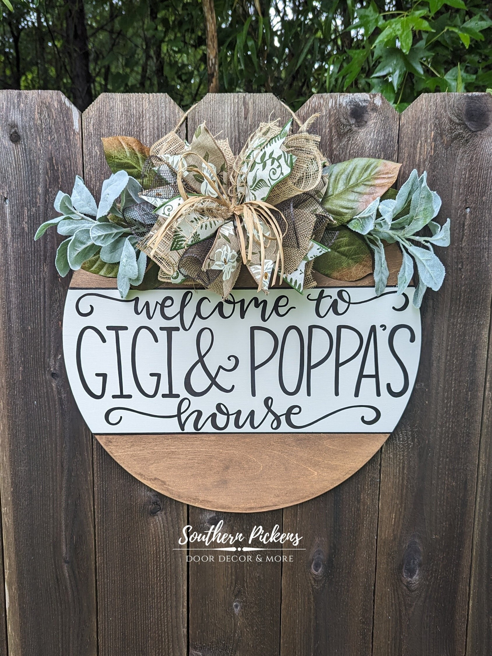 Grandparent Welcome Door Hanger | Welcome to Grandparents House | Gigi ...