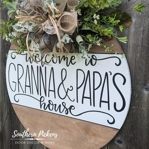 Grandparent Welcome Door Hanger | Welcome to Grandparents House | Gigi ...