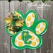 Paw Print School Pride, Wide Paw Door Hanger, Mascot Door Hanger ...