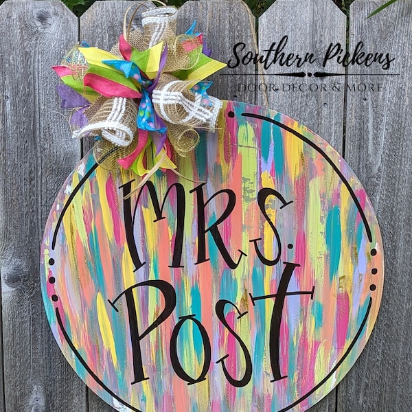 Colorful Door Hanger - Etsy