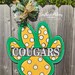 Paw Print Customizable School Pride Door Hanger, Mascot Door Hanger ...