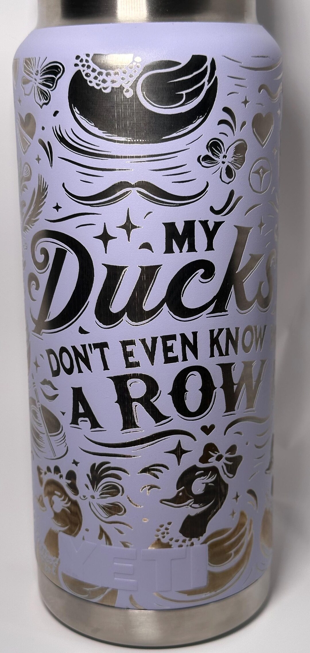 Gorgeous Lavender Duck Engraved Water Bottle - Etsy