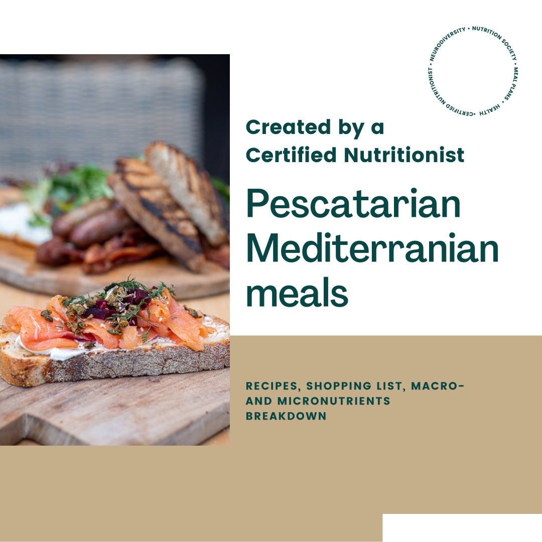 Pescatarian Mediterranian Meal Plan - Etsy