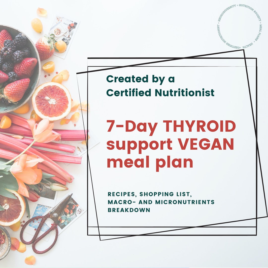 7-day Plant Based Thyroid Support Meal Plan - Etsy