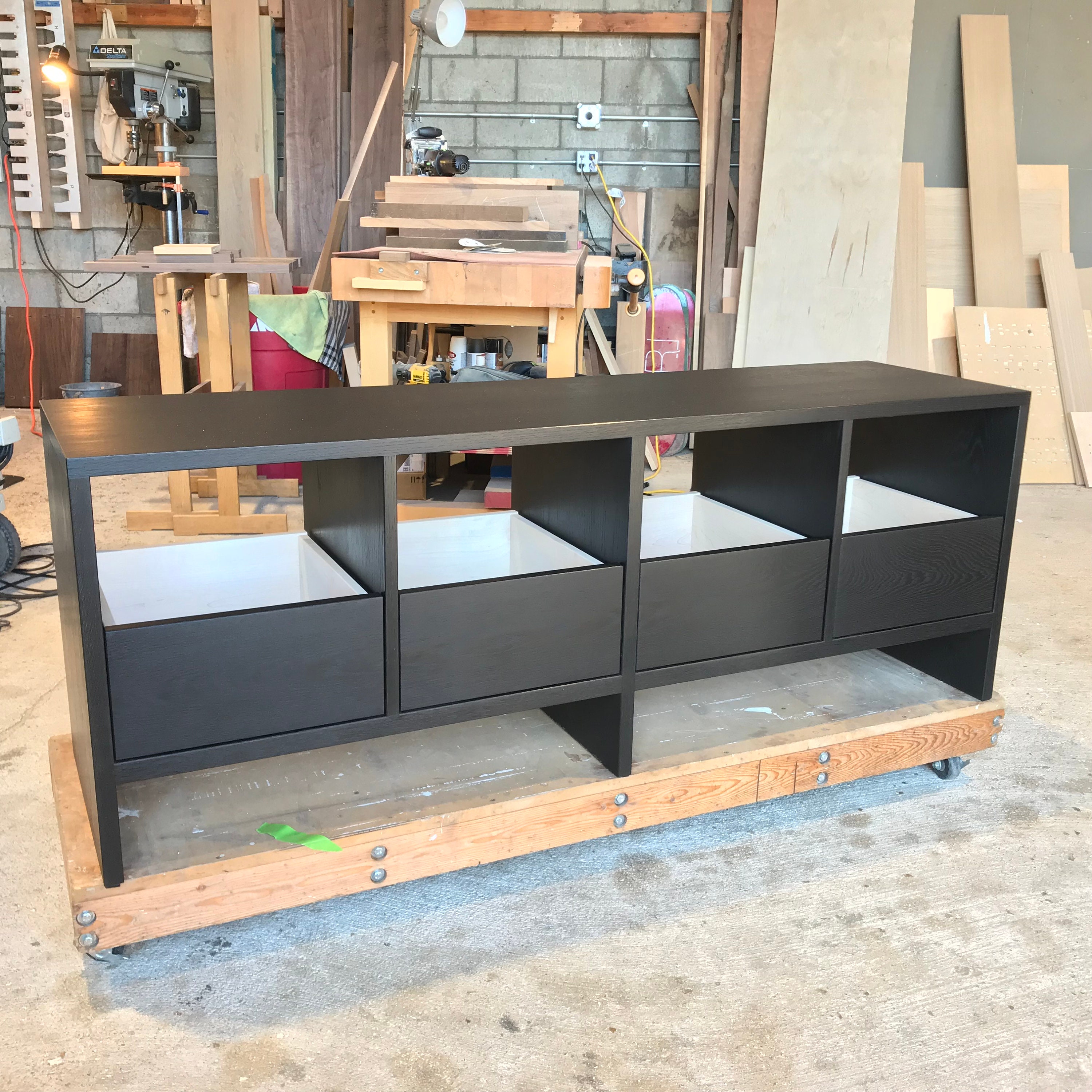 4 Drawer Vinyl Storage Cabinet SOLID WOOD - Etsy