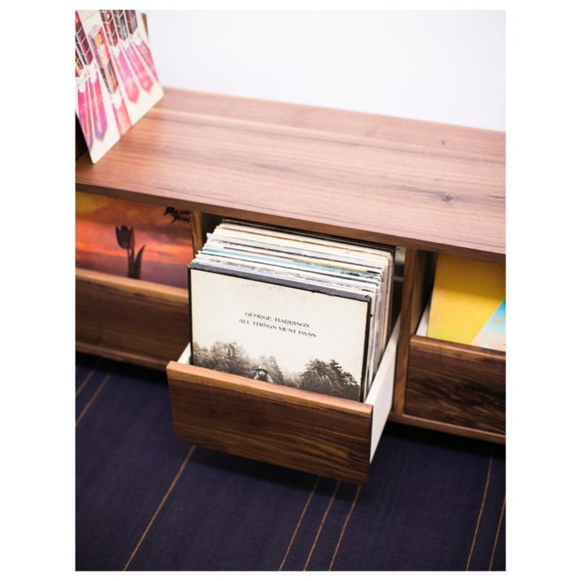 4 Drawer Vinyl Storage Cabinet SOLID WOOD - Etsy