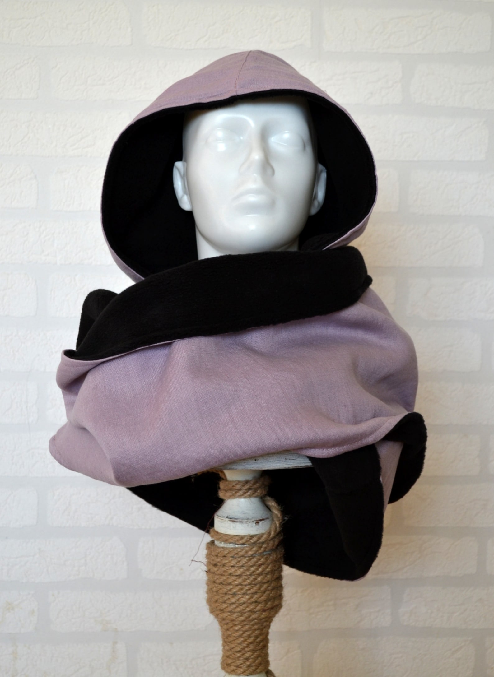 Hooded Scarf, Scarf Hood With Fleece, Winter Hoodie,hood Scarf Women ...