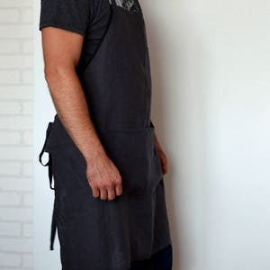 Mens Apron, Linen Men Apron, Linen Apron for Men, Cooking Apron, Apron ...