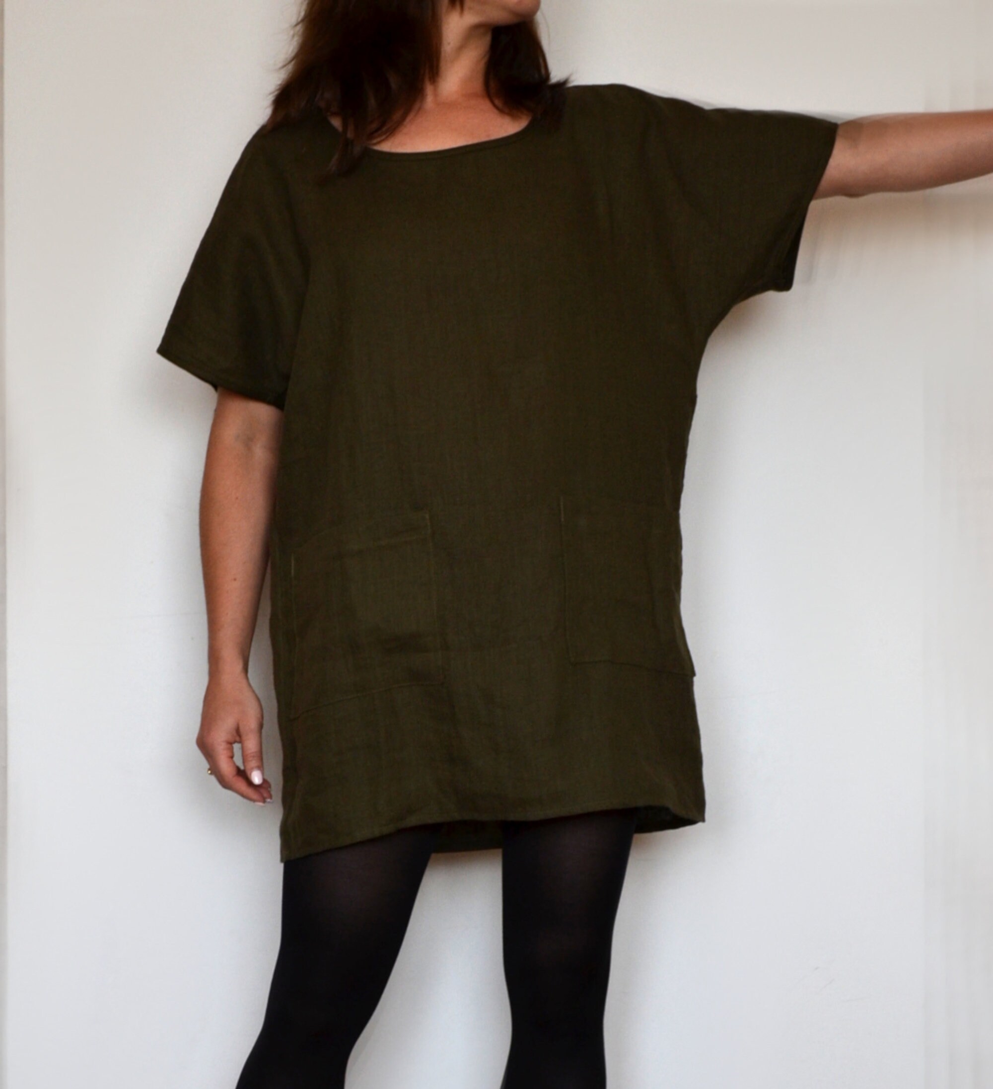Linen Tunic Linen Blouse Linen Top Women Loose Linen Top - Etsy