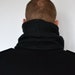 Men's Cowl, Men Cowl Fleece, Black Scarf, Unisex Cowl, Scarf Men, Mens ...