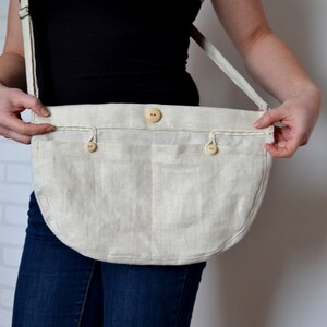 Crossbody Linen Bag Messanger Bag Shoulder Linen Tote Bag - Etsy