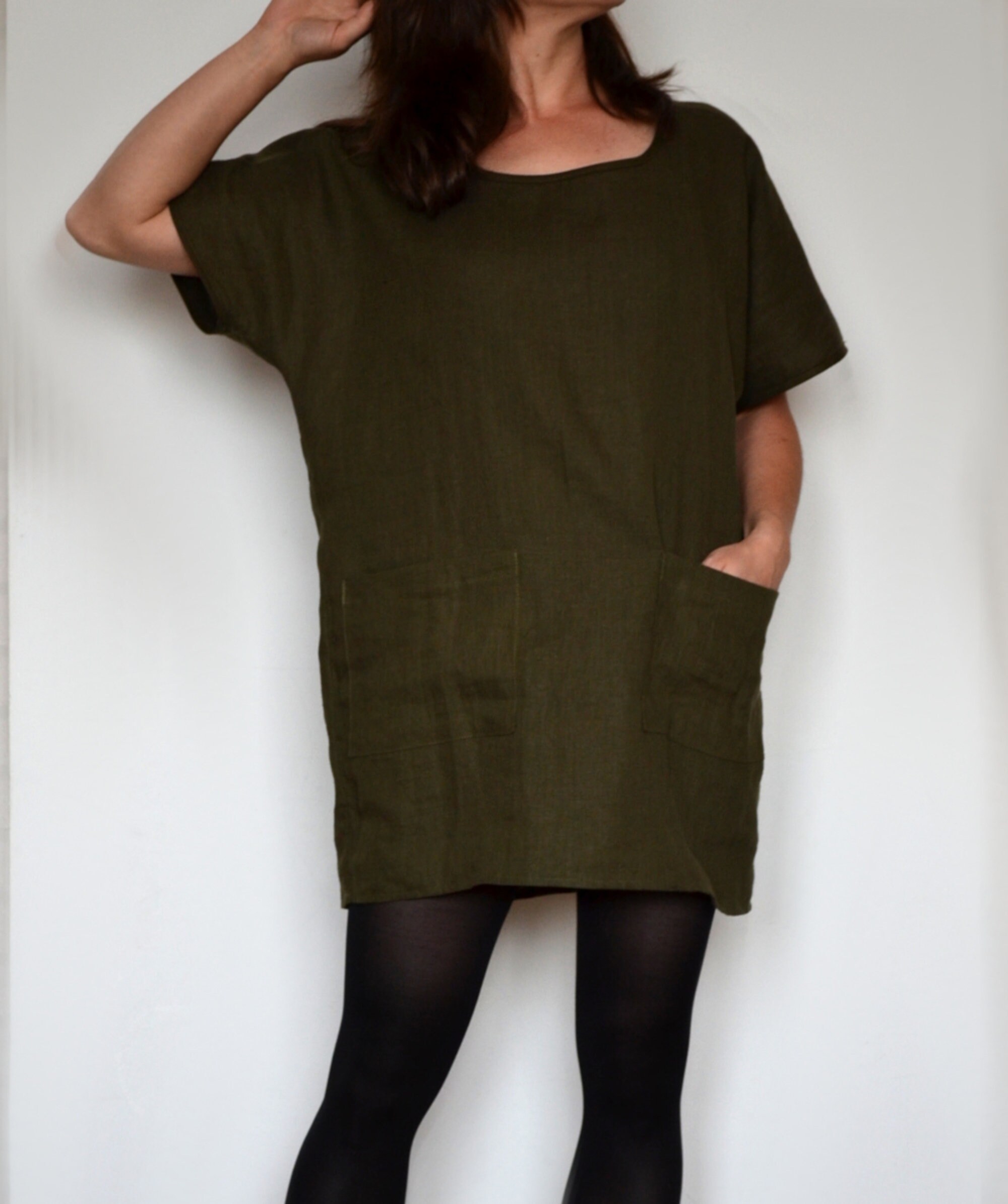 Linen Tunic Linen Blouse Linen Top Women Loose Linen Top - Etsy