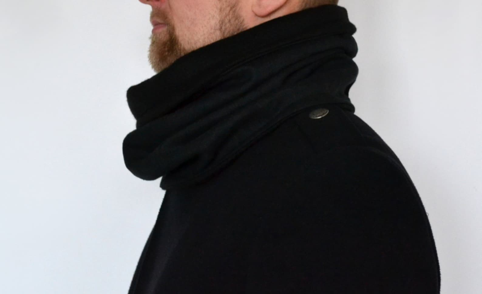 Men's Cowl, Men Cowl Fleece, Black Scarf, Unisex Cowl, Scarf Men, Mens ...