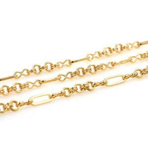 Oval Chain, Round Chain, Round Link Chain, Jewelry Chain, 18K Gold ...