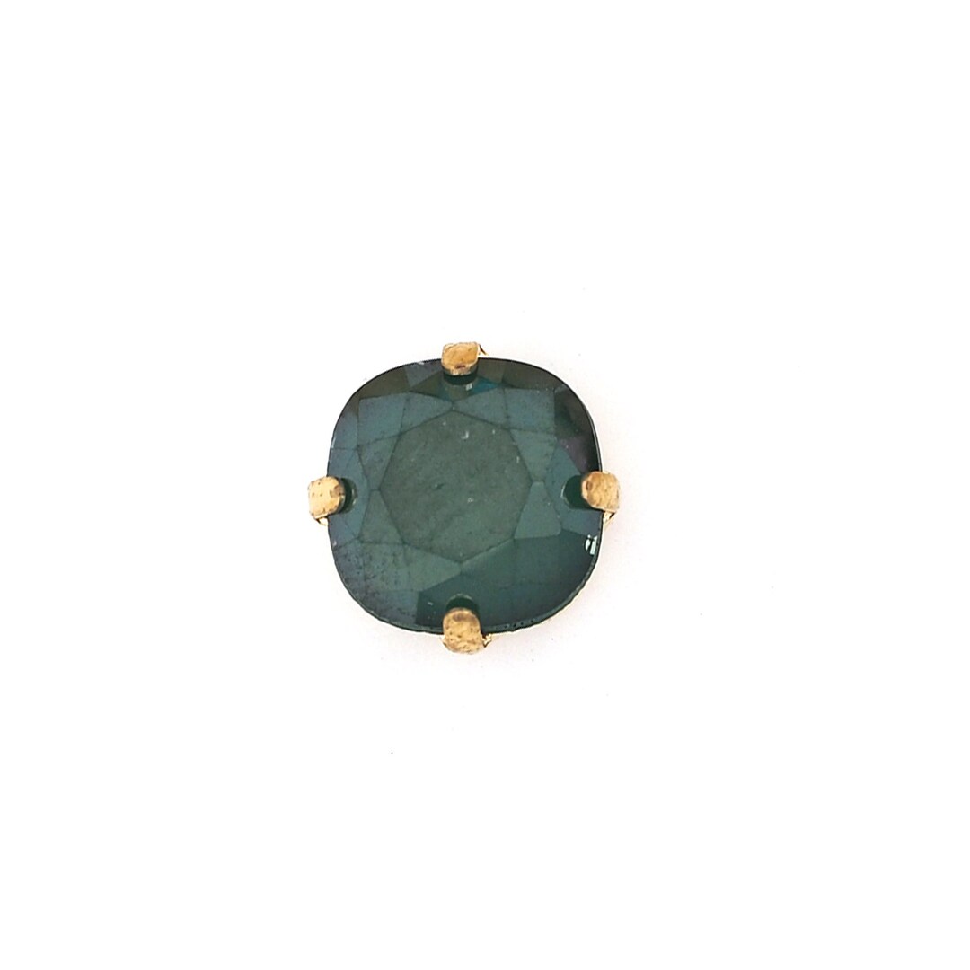 360 Pcs, Square Crystal Glass Beads, Square Crystal With Gold Prongs ...