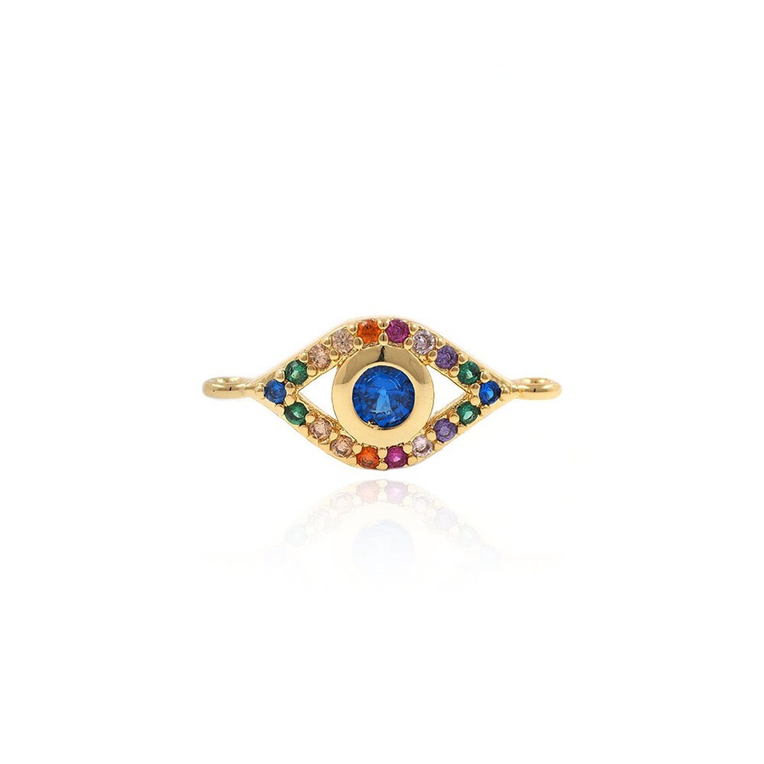 18K Gold Filled Eye Connector,lucky Eye Connector,evil Eye Connector ...