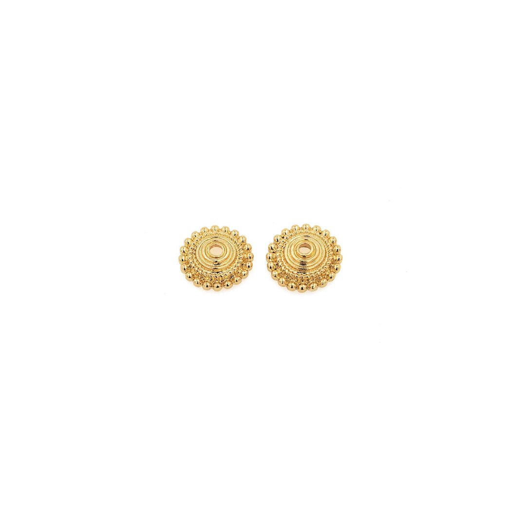 Round Bead Caps,18k Gold Filled Flower Bead Caps,pearl Caps,flower Caps ...