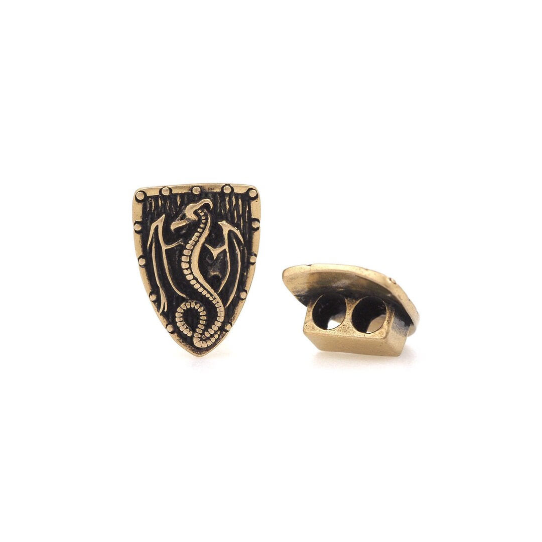 Antique Spartacus Shield Bead,18k Gold Filled Shield Bead,triangle ...