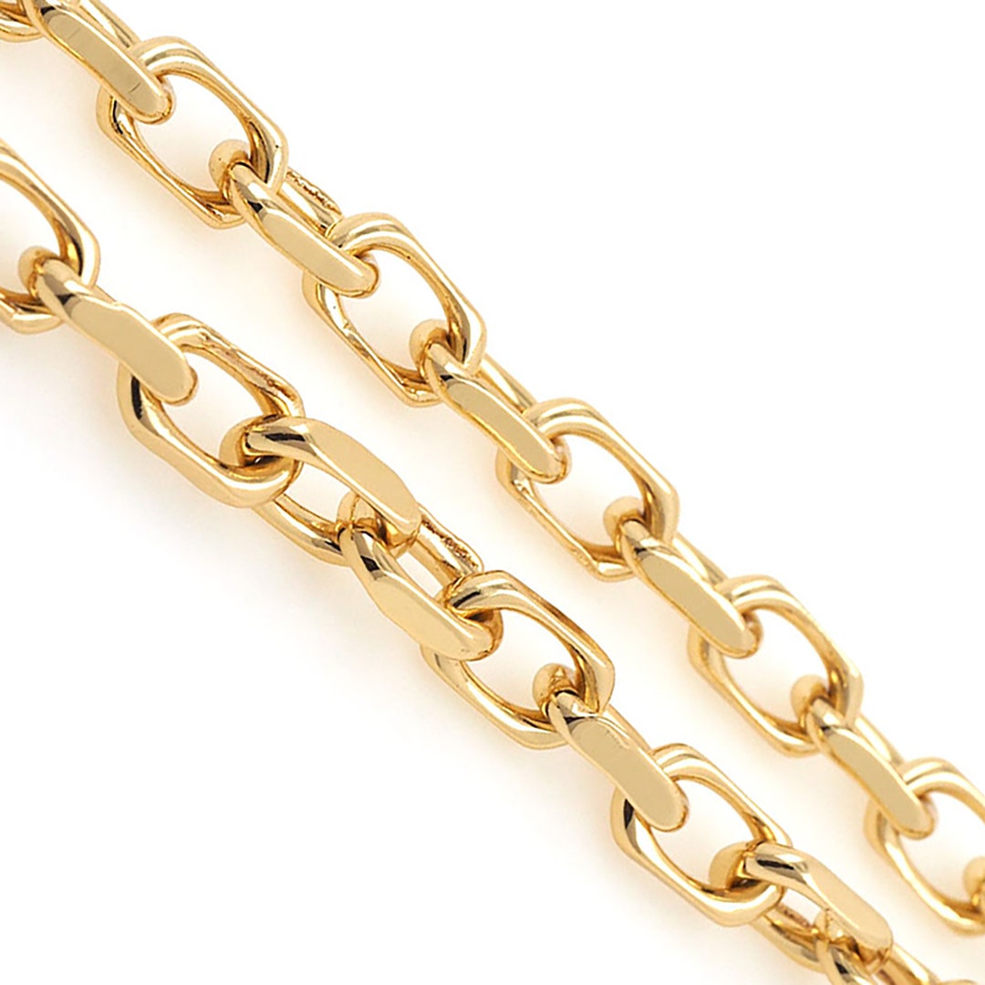 Oval Chain, 18K Gold Filled Semi-finished Chain, Welded Chain, for ...